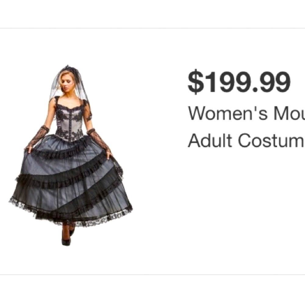 Women’s New Mourning Bride Costume - Gem